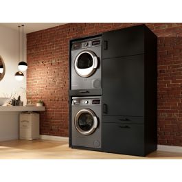 Kast WASHING 2 machines boven elkaar met kast 1 deur 2 lades MEDIUM ...