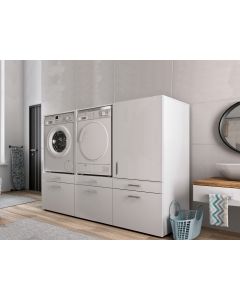 Kast WASHING 2 machines naast elkaar met kast 1 deur LARGE