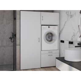 Kast WASHING 1 machine met kast 1 deur LARGE wit - Mobistoxx